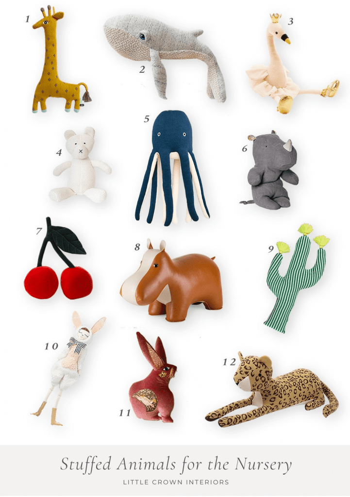 Adorable Stuffed Animals for the Nursery - Little Crown Interiors