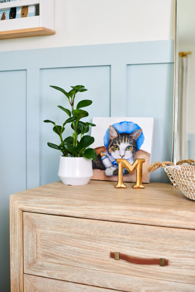 Light Blue Board and Batten Nursery Design Reveal - Little Crown Interiors